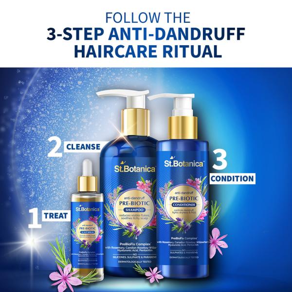 St.Botanica Anti-Dandruff Pre-biotic Shampoo to Reduce Visible Flakes ...