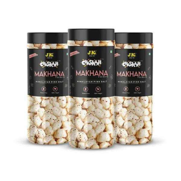 Chaskaah Himalayan Pink Salt Makhana, 210g (Pack of 3) (Foxnuts, Phool Makhana)| Vegan | Gluten ...
