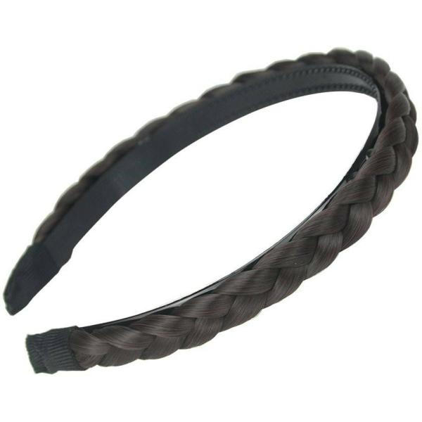 Clixfox Women and Girls Brown Synthetic Plastic Plait Braid Wig Choti ...