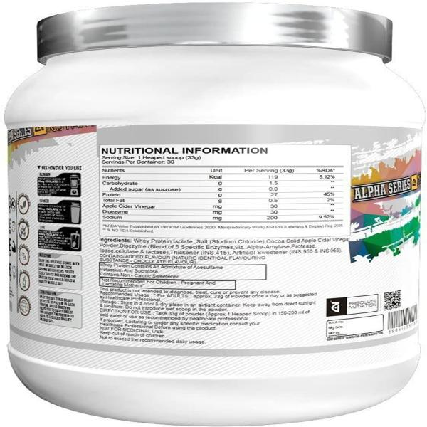 ABSOLUTE NUTRITION ALPHA SERIES WHEY ISOLATE Whey Protein (1 kg ...