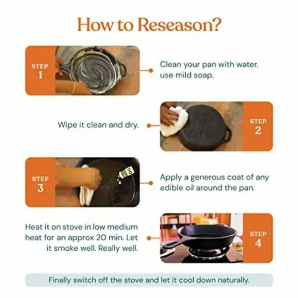 Bhagya Cast Iron Cookware Grill Pan Pre-Seasoned | Non-Stick Barbeque ...