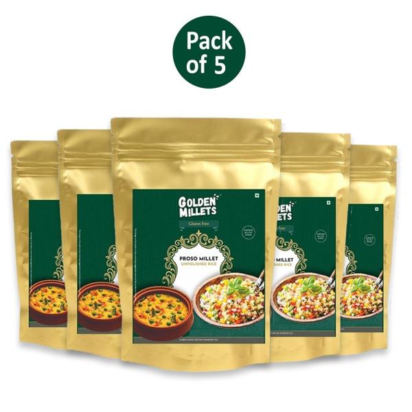 GOLDEN MILLETS Proso Millet 1kg Unpolished Rice |100% Gluten Free ...