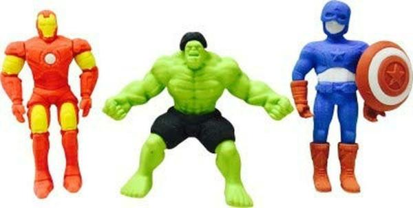 Aptitude Multicolor Rubber Superhero Eraser (Pack of 3) - JioMart