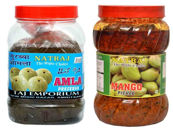 Natraj The Right Choice Homemade Taste Amla Murabba and Mix Pickle ...