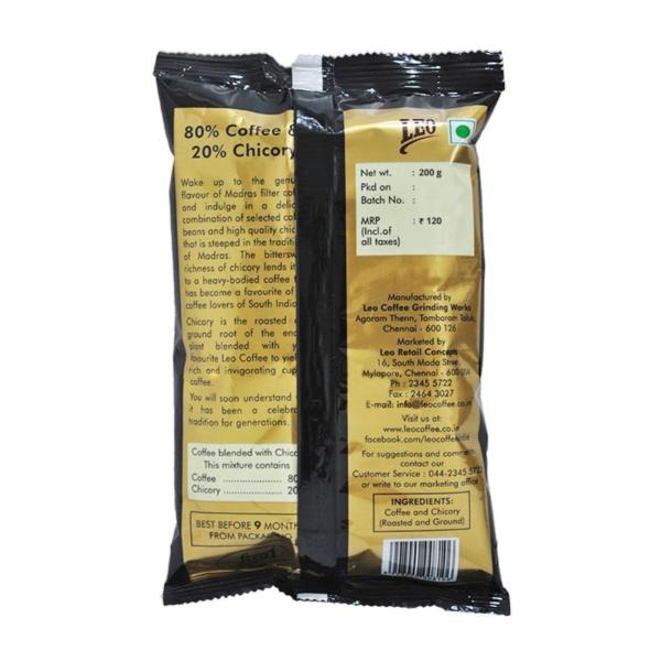 Leo Coffee Madras Blend Filter Coffee Powder Medium Roast Rich and ...