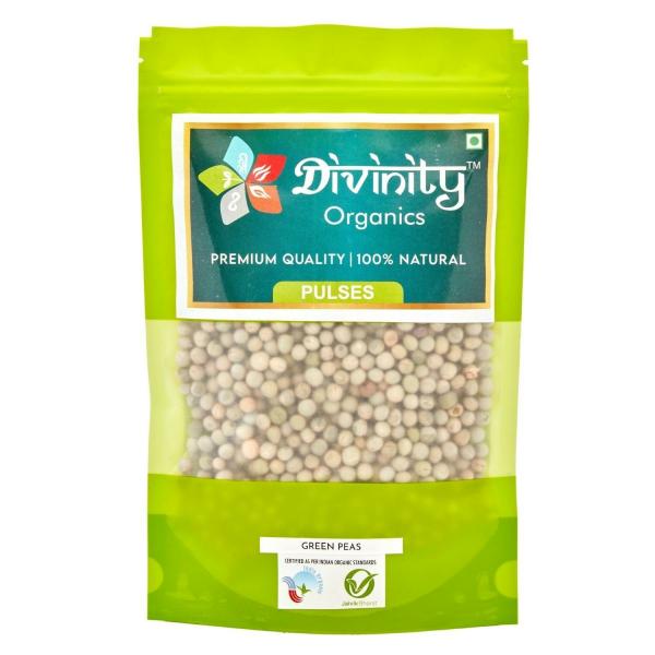 Divinity Organics | Unpolished Organic Green Dried Peas 500g - JioMart