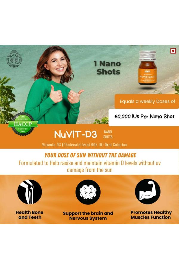 The Old Natural Nuvit D3 Vitamin D3 Sugar Free Nano Shots 20ml - 4 Nano ...