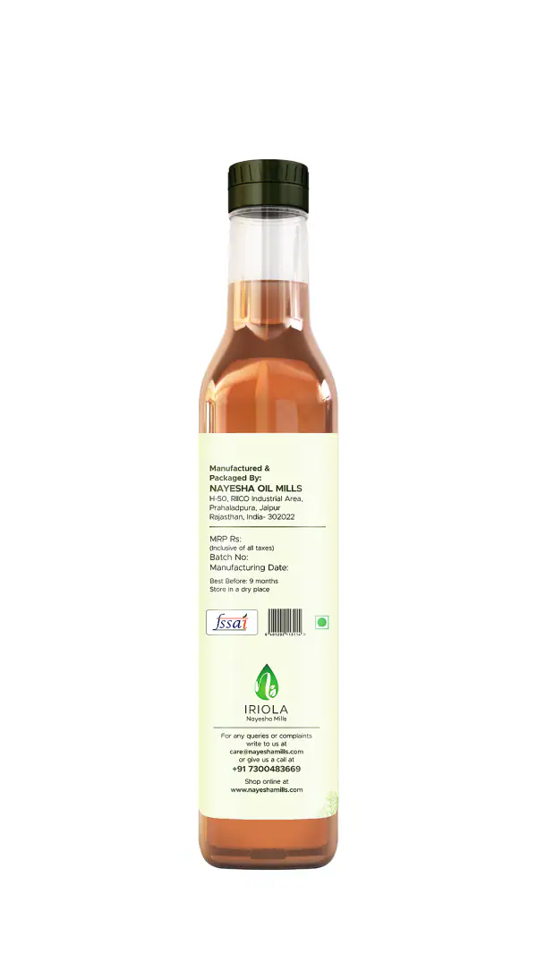 Iriola Wood Pressed Mustard Oil - 500 ml | Natural Wood Pressed Healthy ...