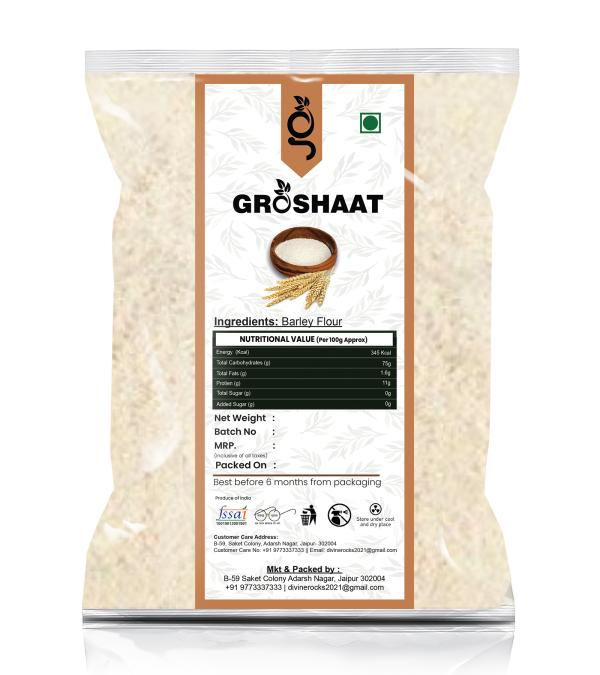 Groshaat Best Quality Jau Atta- 5Kg (Packing) Barley Flour (5000 g ...