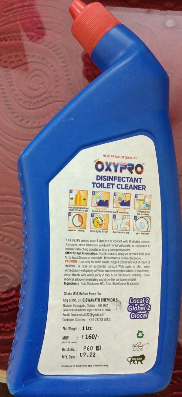 Oxypro Disinfectant Premium Toilet Cleaner 1Ltr (Pack of 2) - JioMart