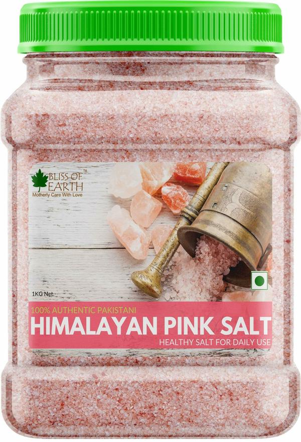 Bliss of Earth 1KG Pure Pakistani Himalayan Pink Salt Non Iodised Rock ...