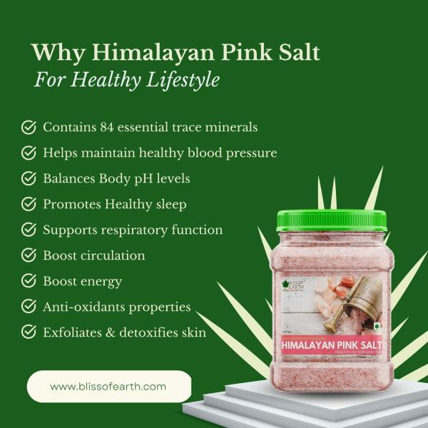 Bliss of Earth 1KG Pure Pakistani Himalayan Pink Salt Non Iodised Rock ...