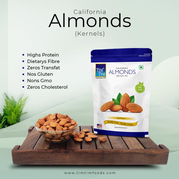 TimTim Premium California Almonds, 200g |California Almonds| Almonds | Badam - JioMart
