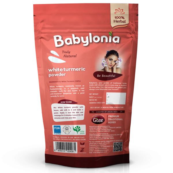 Babylonia White Turmeric | Poolankilangu Powder for Skin Care, 100g ...