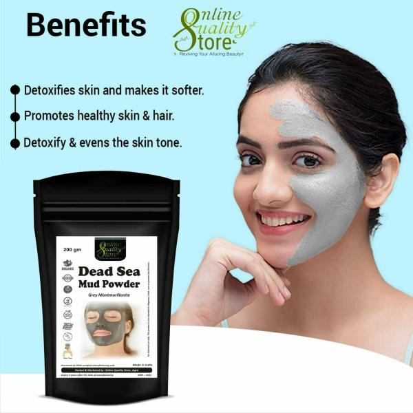 Online Quality Store Dead Sea Mud Powder - 200gm, for Face, Body & Hair ...