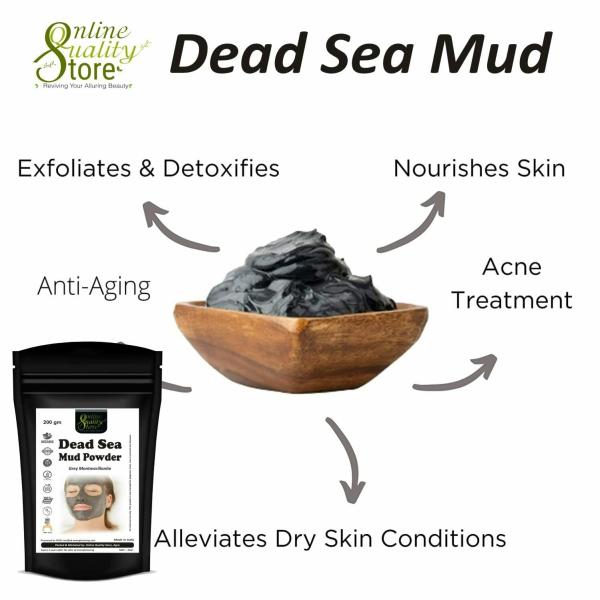 Online Quality Store Dead Sea Mud Powder - 200gm, for Face, Body & Hair ...