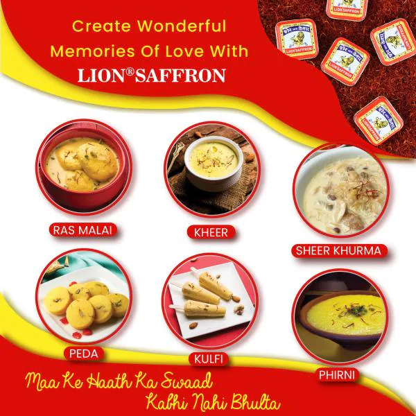 LION SAFFRON Original Kashmir Lacha Saffron/Kesar/Keshar for Biryani ...