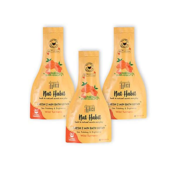 Nat Habit Fresh Wild Turmeric Body Ubtan, 2 Minute Bath Scrub| For ...
