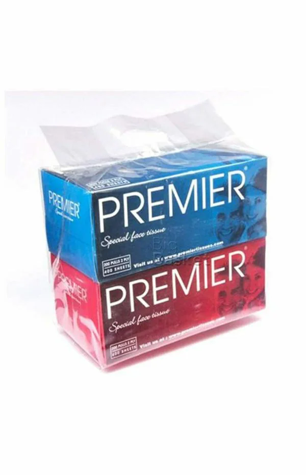 Premier Soft Paper 2 Ply Face Tissue Box 200 Pulls (Pack of 2) - JioMart