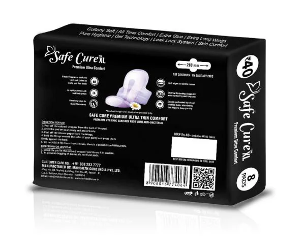 Safe Cure Ultra Thin Sanitary Pads with Flexi-Wings for Periods ...