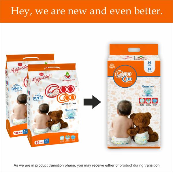 Coo Coo Baby Pullup Diaper Pants - XL (36 Pieces) - JioMart
