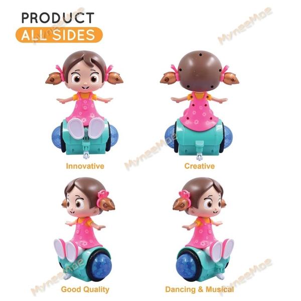 Mezire 360 Degree Rotating Dancing Doll Toy With Lights & Bump & Go ...