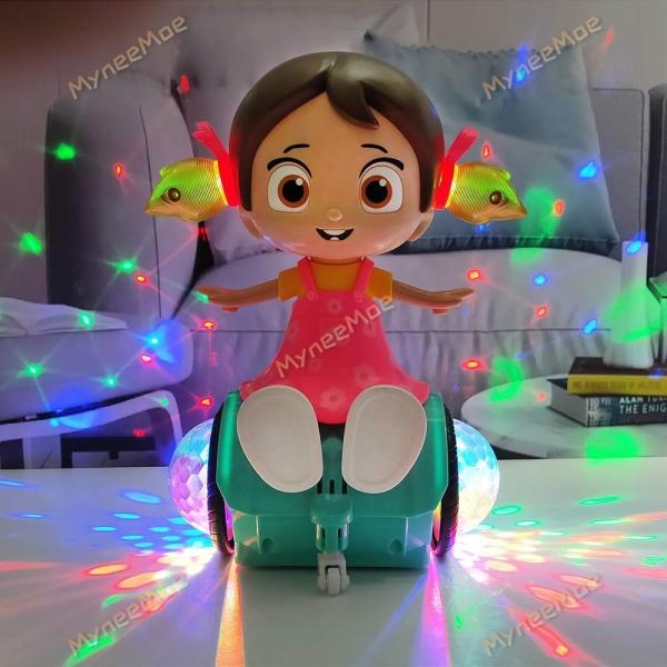 Mezire 360 Degree Rotating Dancing Doll Toy With Lights & Bump & Go ...