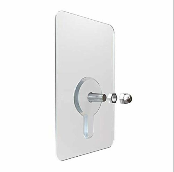 RDH Transparent Stainless Steel Wall Screw Hook 20 Piece - JioMart