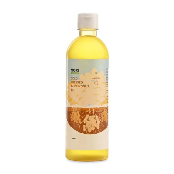 MOKI Cold Pressed Natural Groundnut / Peanut Oil 500 ml - JioMart