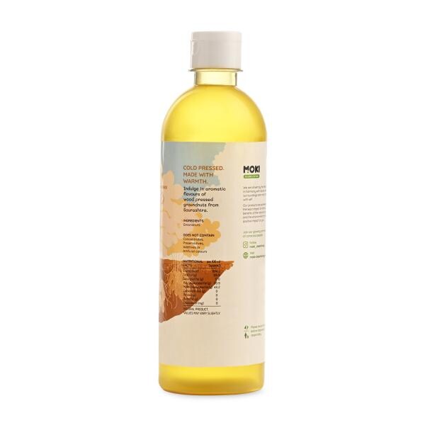 MOKI Cold Pressed Natural Groundnut / Peanut Oil 500 ml - JioMart