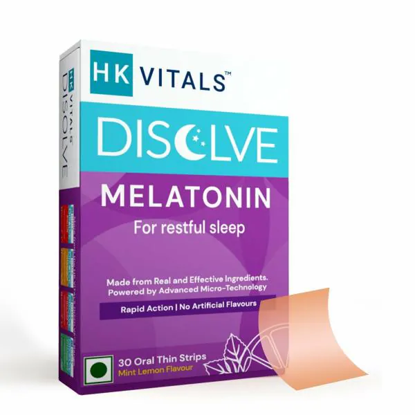 HealthKart HK Vitals DISOLVE Melatonin 5mg, for Restful Sleep, No Added ...