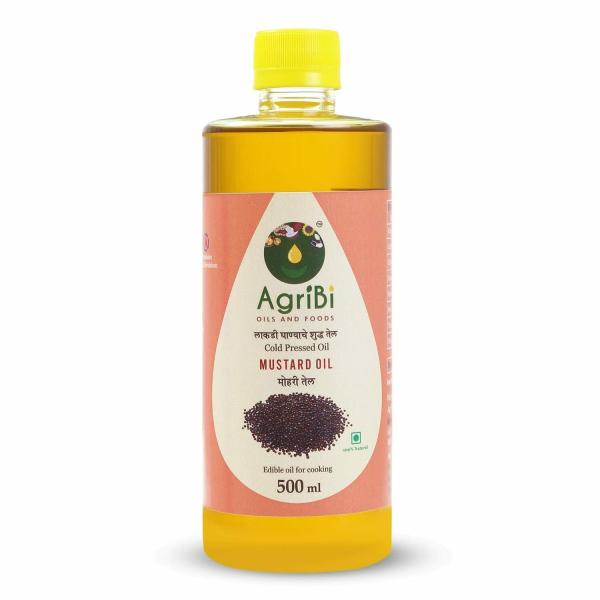 AGRIBI Pure Cold Pressed Mustard Oil - 500 ml - JioMart