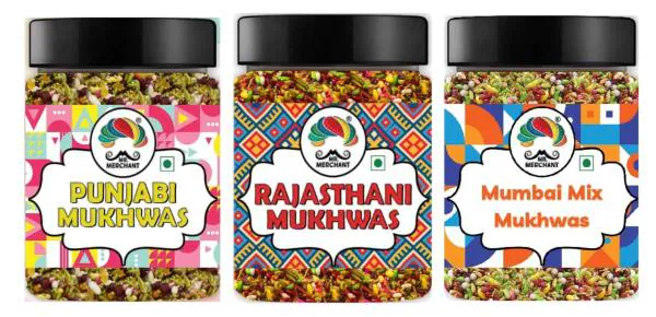Punjabi Mukhwas (300g), Rajasthani Mukhwas (300g) & Mumbai mix Mukhwas ...