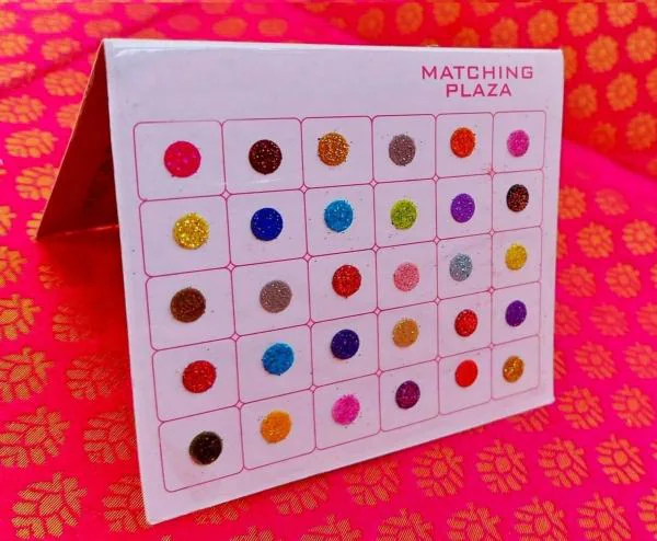 Vama Fashions Sparkle Round Multicoloured Medium Size Tilak Forehead ...