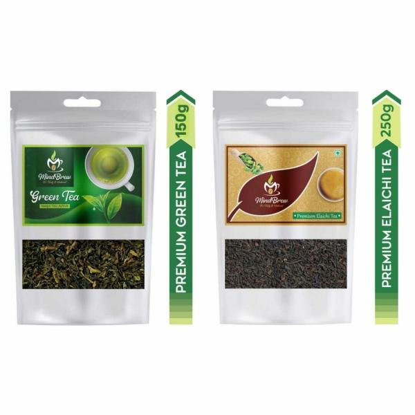 Mindbrew Elaichi Masala Tea and Green Tea | Elaichi Tea 250g & Green ...