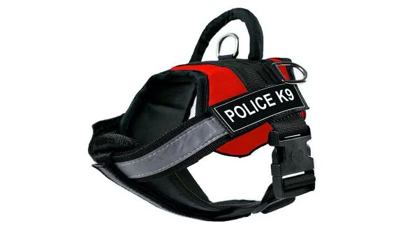 POLICE K9Dog K9 Police Harness Dog Vest Loop Straps and Handle and ...