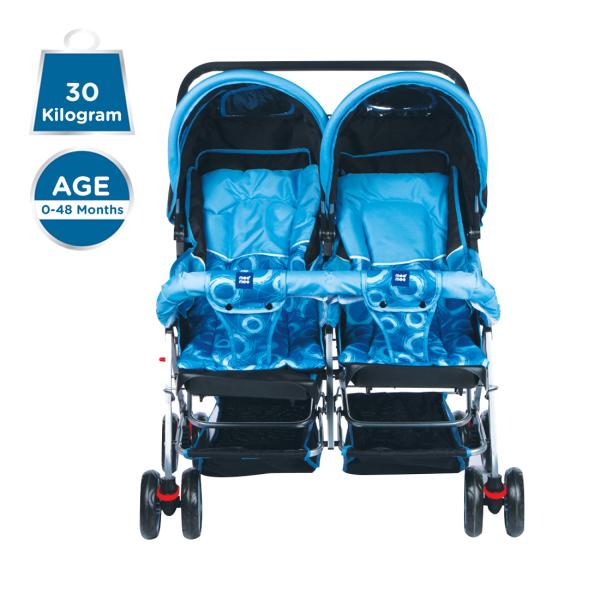 Mee Mee Blue Baby Pram (76 cm x 22 cm x 79 cm) - JioMart