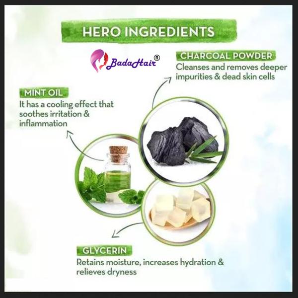 BADA HAIR charcoal soap for face women for anti pimple scar removal ...