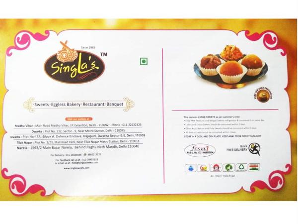 Singla Sweets Premium Besan Laddu Box 1Kg Box - JioMart
