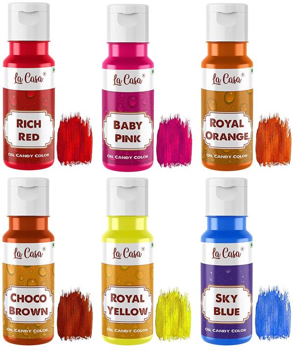 La Casa Edible Oil Candy Color - 40 Ml (Pack Of 6) - JioMart