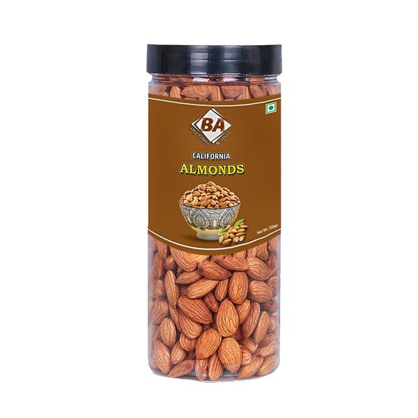 BA Dryfruits and Spices Premium Raw California Almonds (Badam Giri) 250 g Jar - JioMart