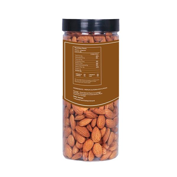 BA Dryfruits and Spices Premium Raw California Almonds (Badam Giri) 250 g Jar - JioMart