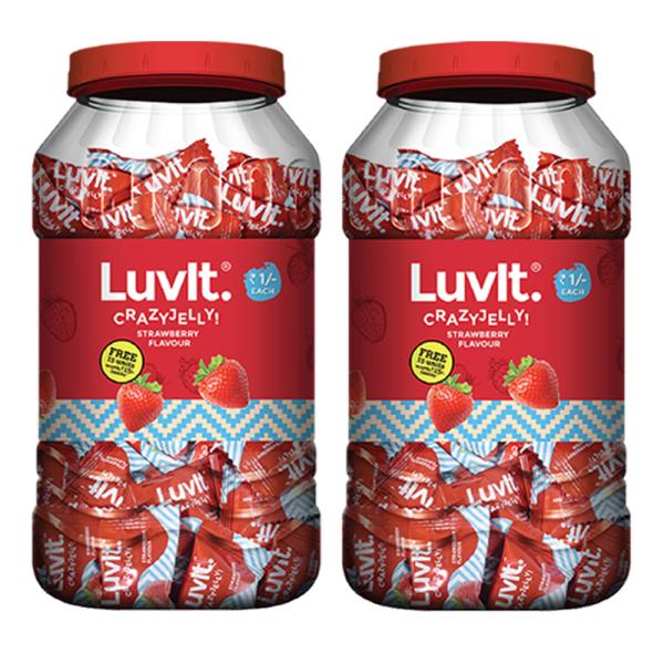 LuvIt Crazy Strawberry Jelly | Soft Jelly Candy In a Rich Strawberry ...