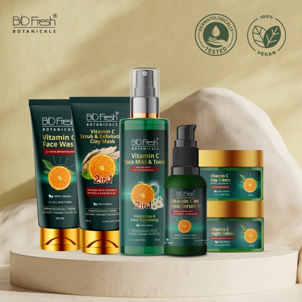 BioFresh Botanicals Vitamin C Facewash, Clay Mask, Face Mist & Toner ...