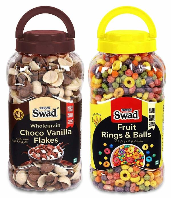 Swad Choco Vanilla Flakes & Fruit Rings N Balls (Wholegrain Healthy ...