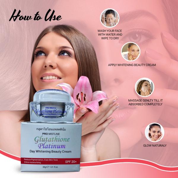 Secret Beauty Shine Pro Mistline Glutathione Platinum Day Whitening Beauty Cream 30gm - JioMart