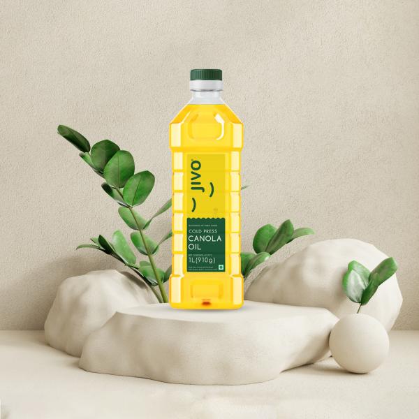 Jivo cold pressed Canola oil 1ltr (pack of 20) - JioMart