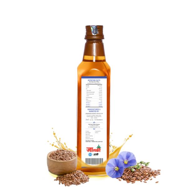 Janki's Shuchi Cold Pressed Flaxseed Oil (500ml) - JioMart