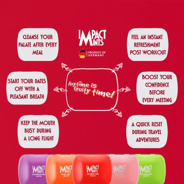 Impact Mints Sugar-free Mints Cola Flavor 14g, for Everlasting ...