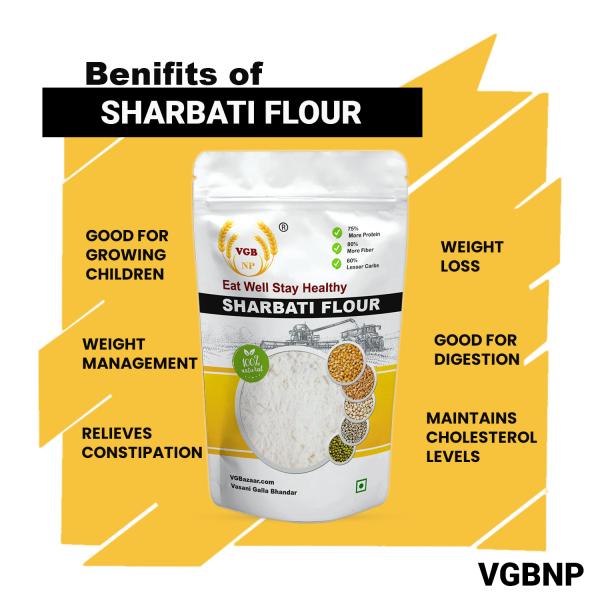 VGBNP 100% Natural & original Sharbati Wheat Flour ( Gehoo ka atta ...